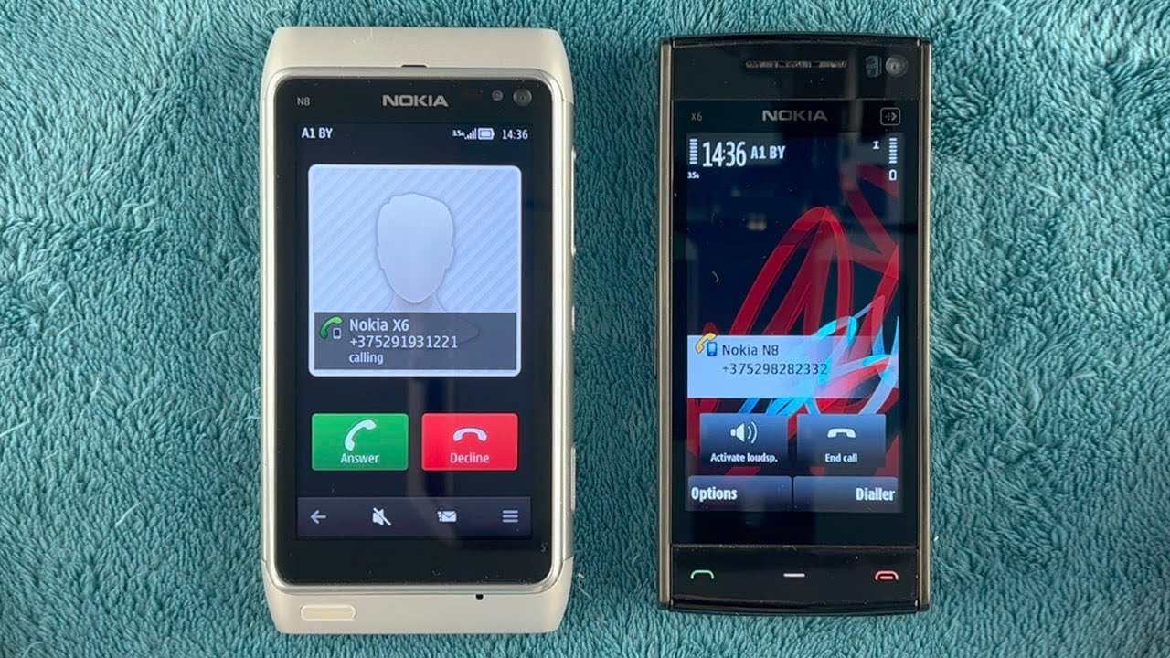 Calling from Nokia N8 to Nokia X6 and back - YouTube