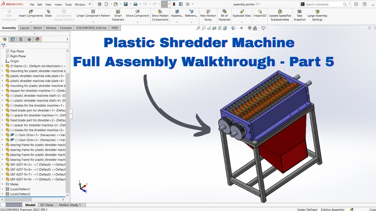 Plastic Shredder Machine Full Assembly Walkthrough - Part 5 - YouTube