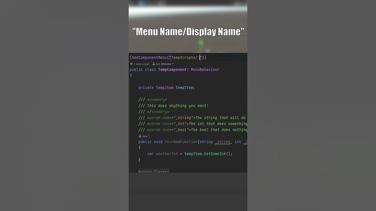 Unity Tips Part 20 Attribute Add Component Menu Unity Unitytips Unitytutorial Youtube 
