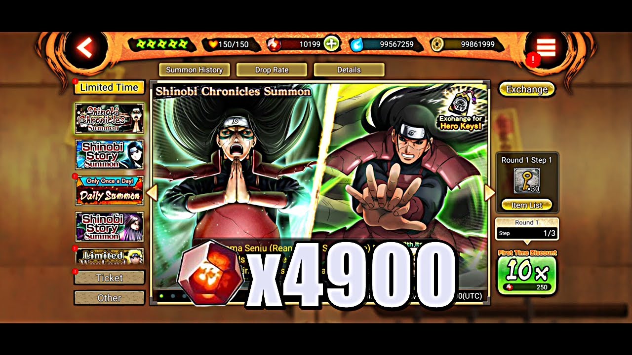 NxB NV: Hashirama Edo EX Rekit Summon 4900 Shinobite - YouTube