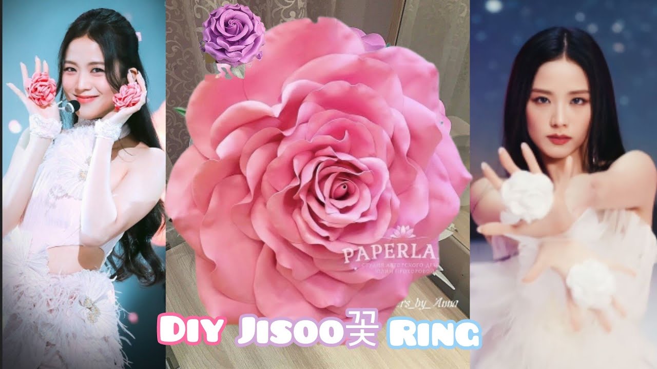 Diy jisoo꽃 flowers ring / homemade jisoo꽃 flowers ring / how to make ...
