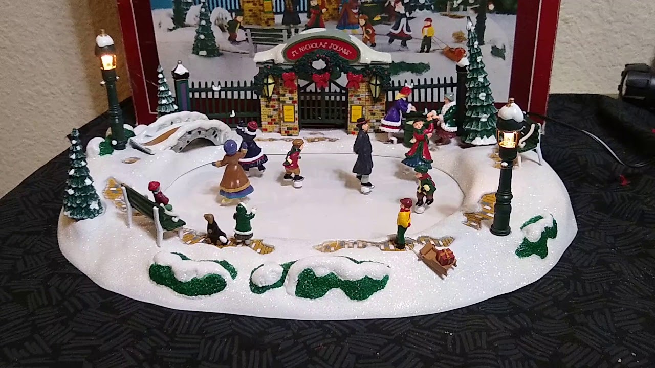 Mr Christmas St Nicholas square Victorian skating pond - YouTube