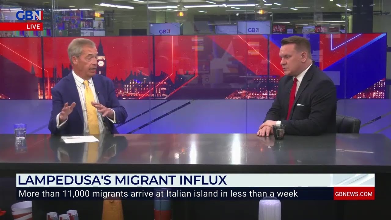 Polish MEP Dominik Tarczynski and Nigel Farage discuss the European ...