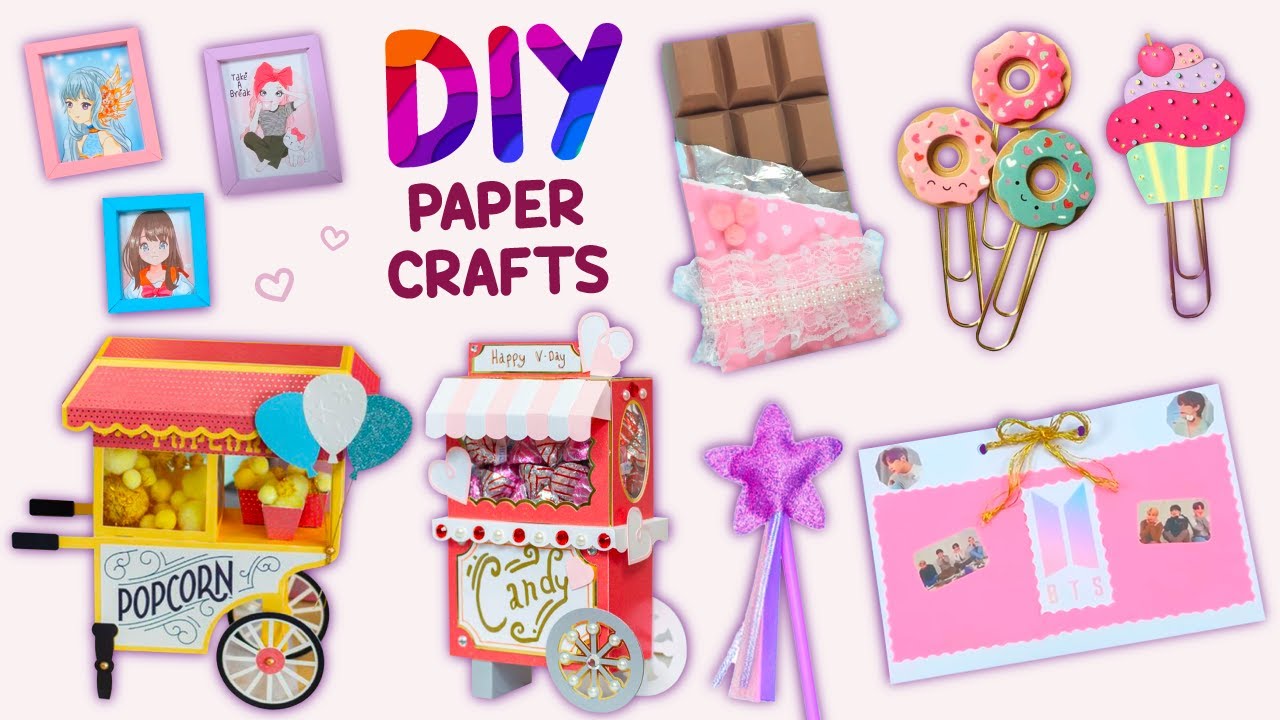 CUTE PAPER CRAFTS - Paper Gifts For Loved Ones - BTS Folder - Bookmark ...