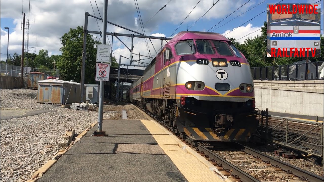 MBTA 011 On An Express! | Rare Trains At Canton Junction - YouTube