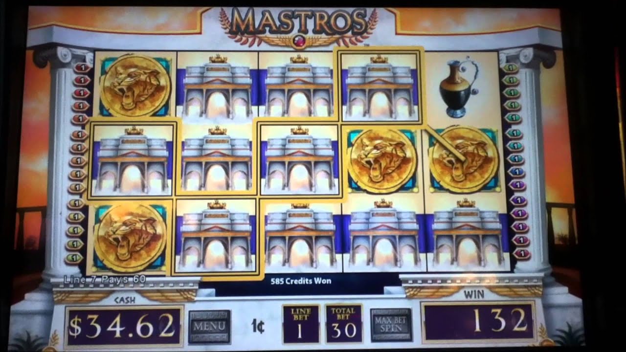 MASTROS Penny Video Slot Machine with ARCH SPINNING STREAK Las Vegas ...