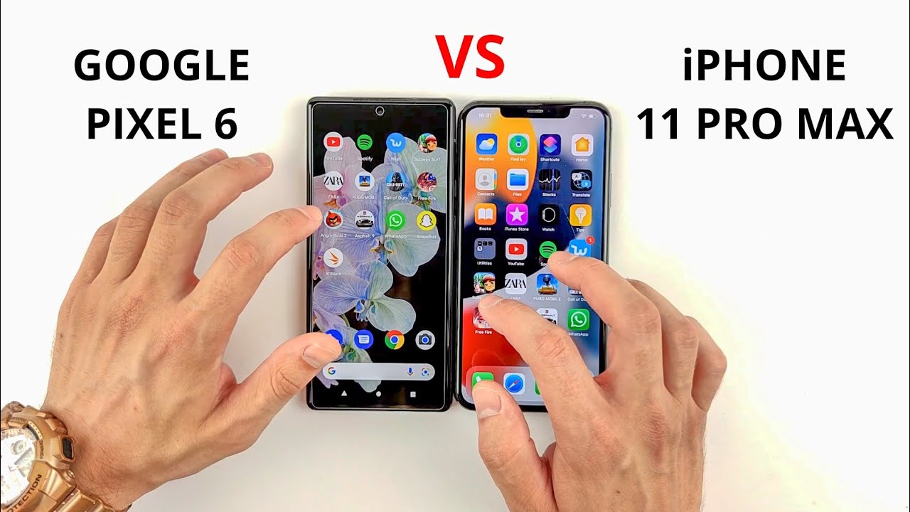 Google Pixel 6 vs 11 Pro Max | SPEED TEST - YouTube