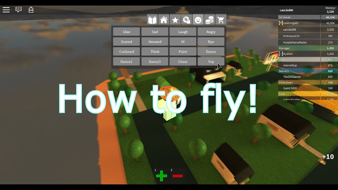 Roblox: How to fly! - Work at a Pizza Place - - YouTube