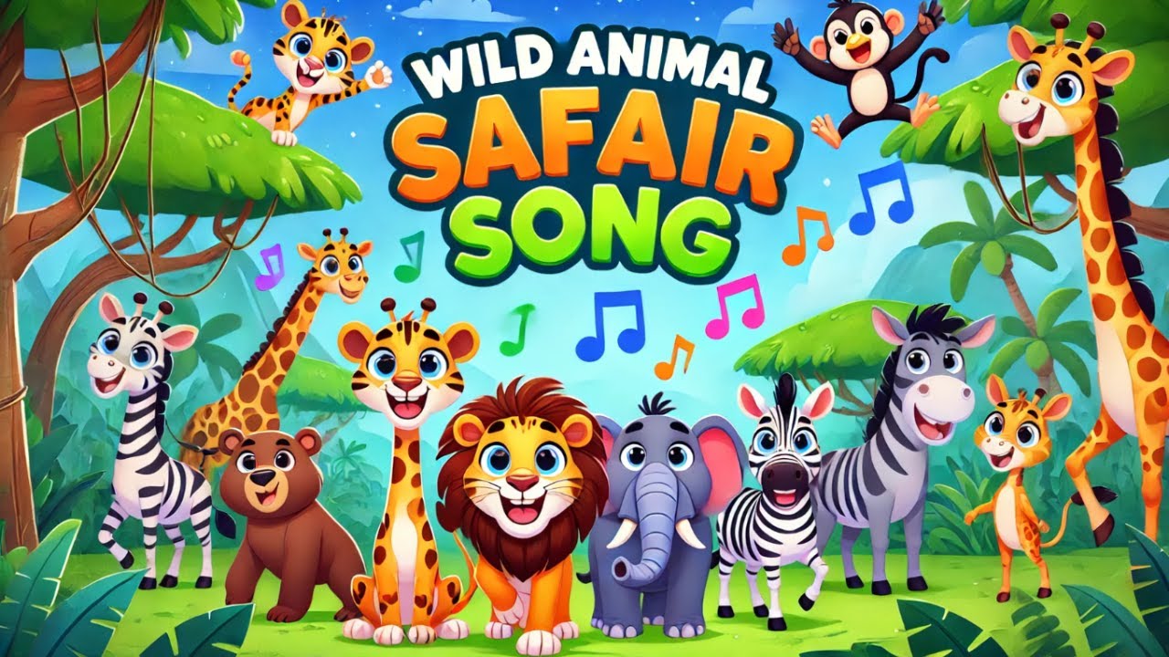Wild Animal Safari Song: Sing Along with Wild Animals! | Kids Song ...