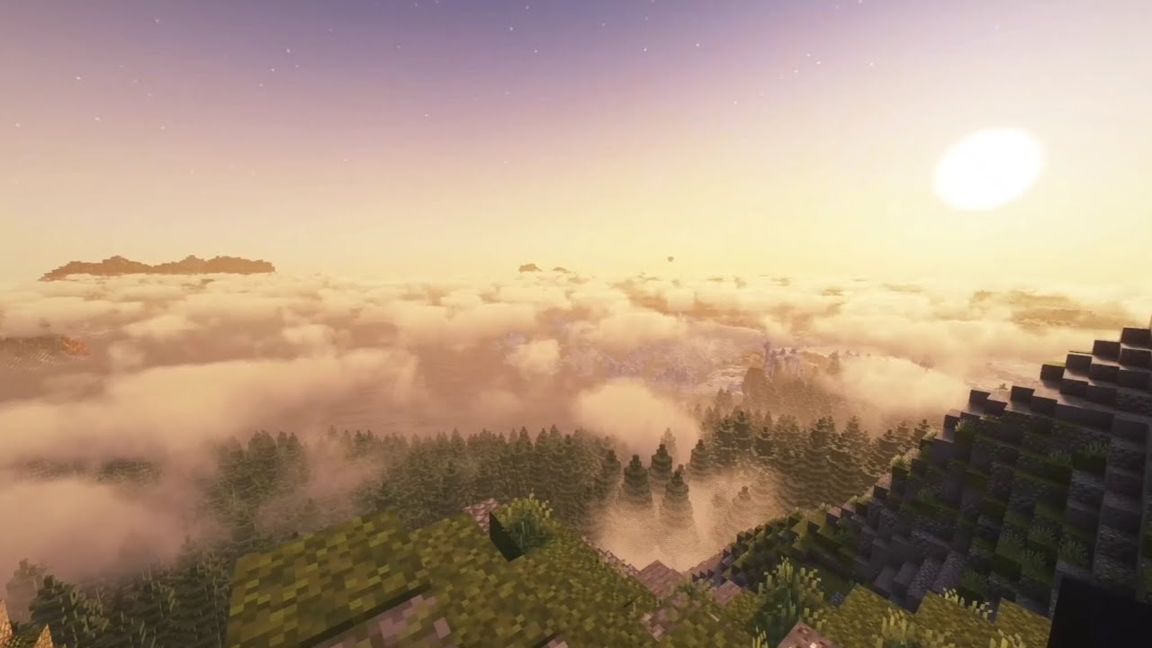 minecraft mountain climb | distant horizons | shaders - YouTube