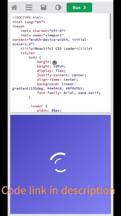 Create a Stunning CSS Loader in 1 Minute! 🚀 (No JavaScript Needed) #shorts #cssanimation #css ...