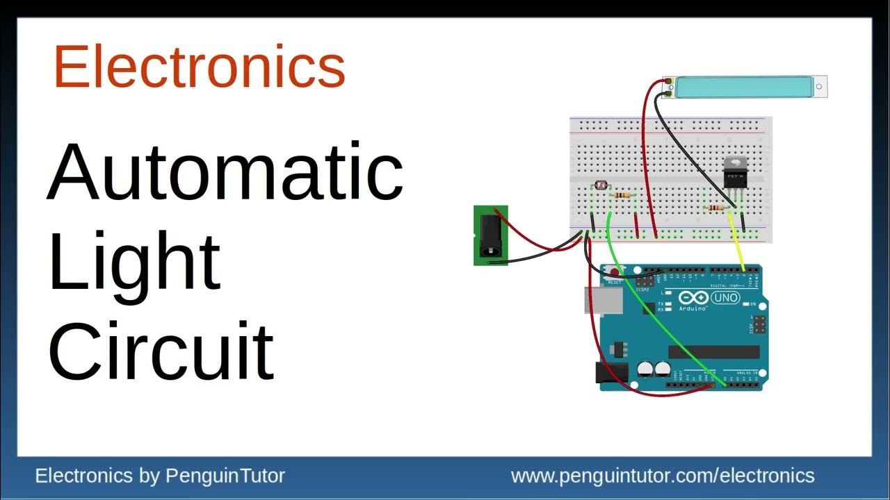 Arduino LDR (light dependent resistor) automatic light circuit - YouTube