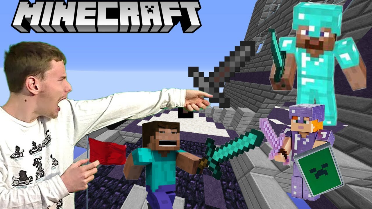 Fighting for the other team's flag in blockwars! - YouTube