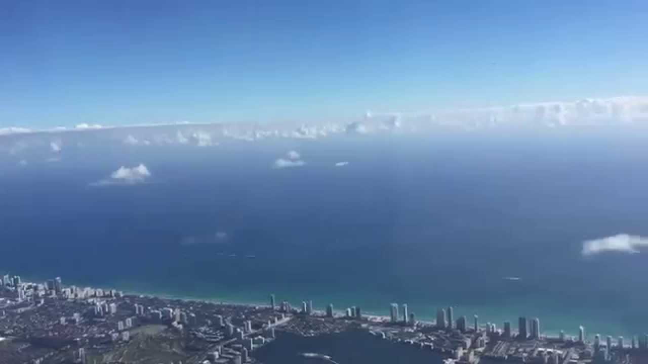 Miami beach view from airplane|vacation|florida|sky - YouTube