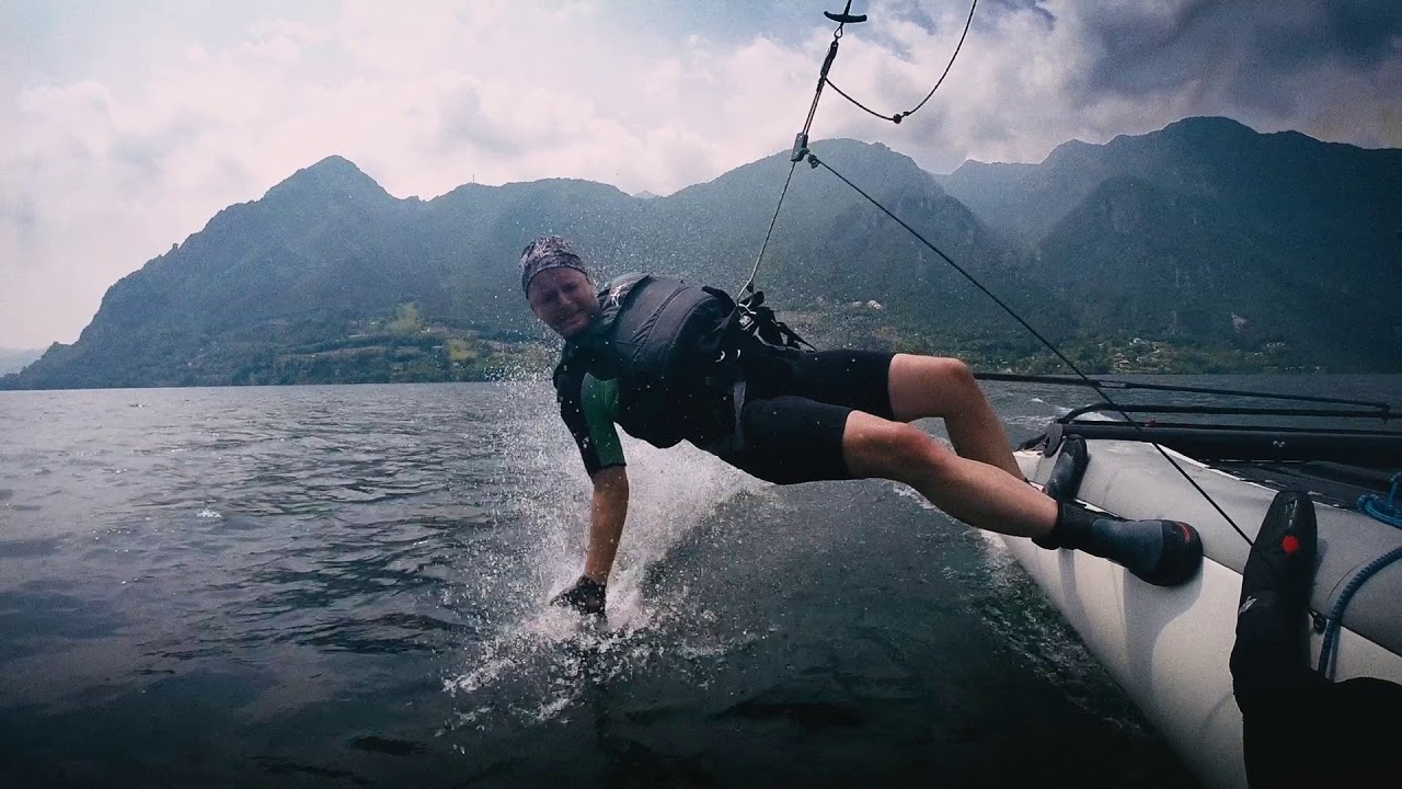 Nacra F20 Carbon Catamaran - Sailing Lago d'Idro F20C - YouTube