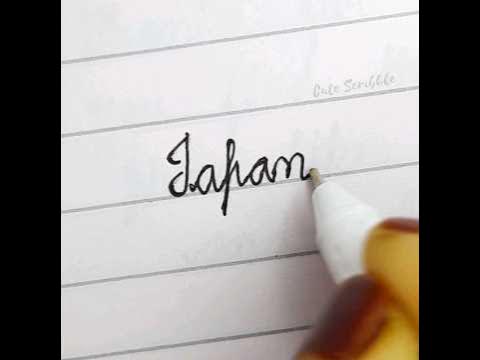 How to write " Japan " in cursive handwriting | #shorts #cutescribble ...