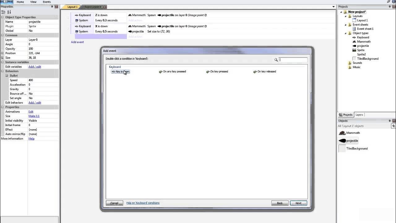 Construct 2 Game Development Tutorial: Bullets Part 2 - YouTube