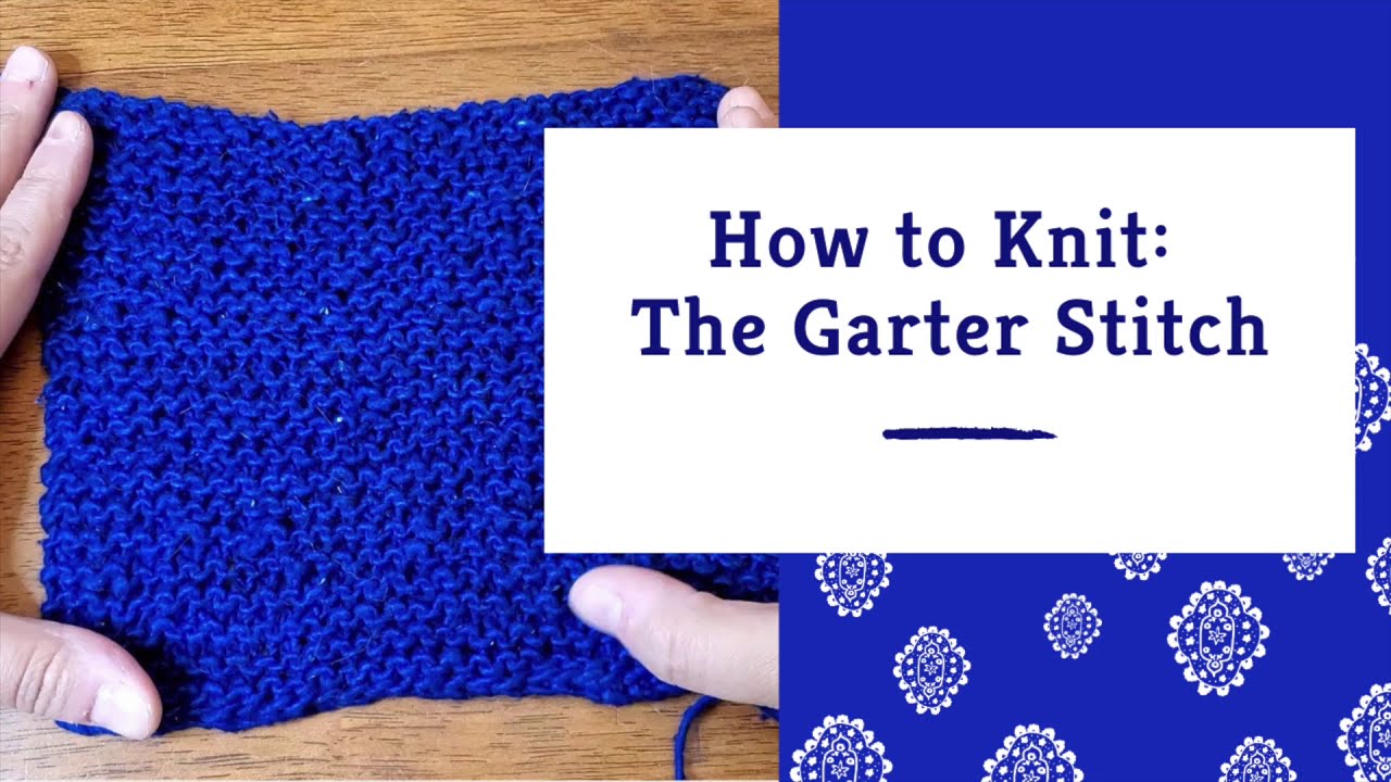 How to Knit: The Garter Stitch - YouTube