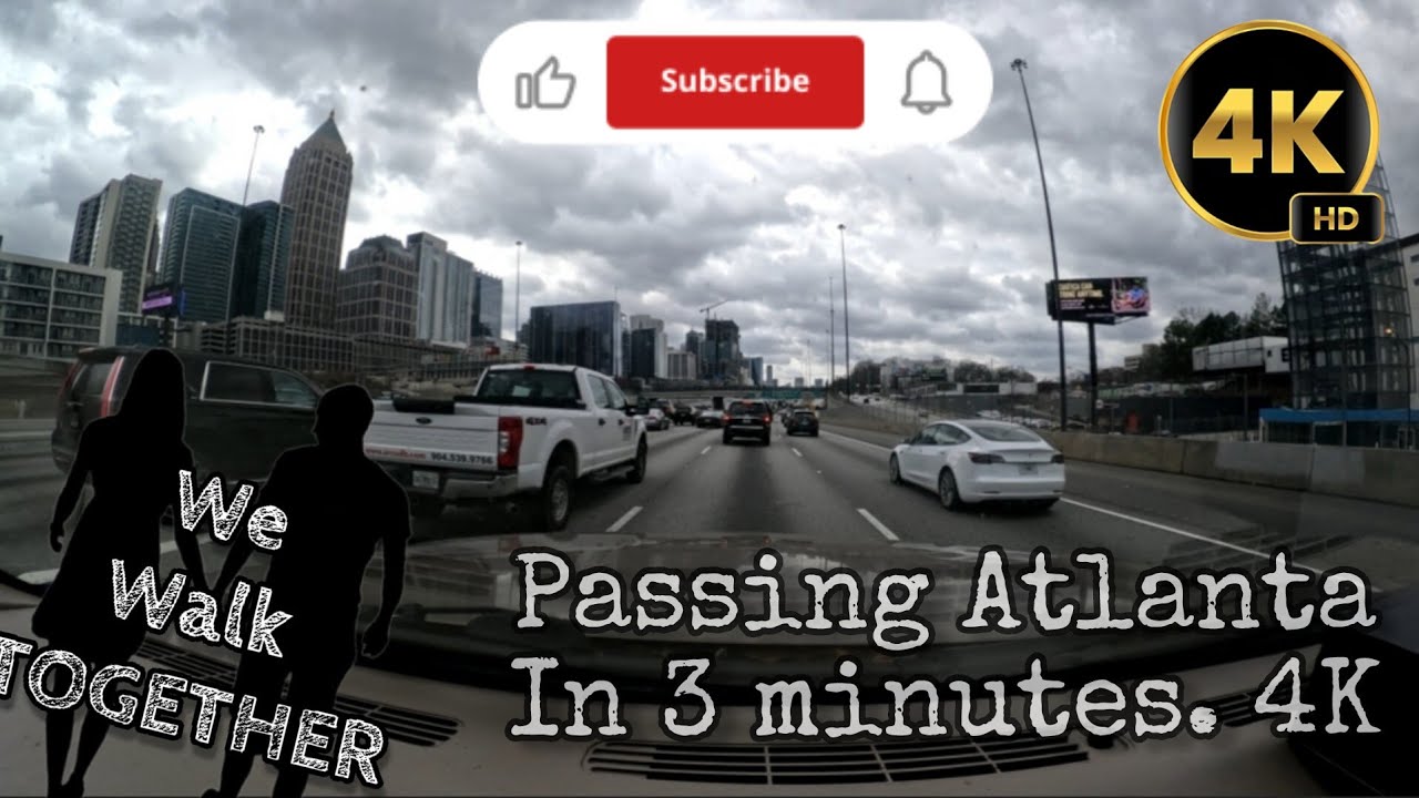 Passing through Atlanta, Georgia in 3 Minutes. 4k Time Lapse Drive with ...