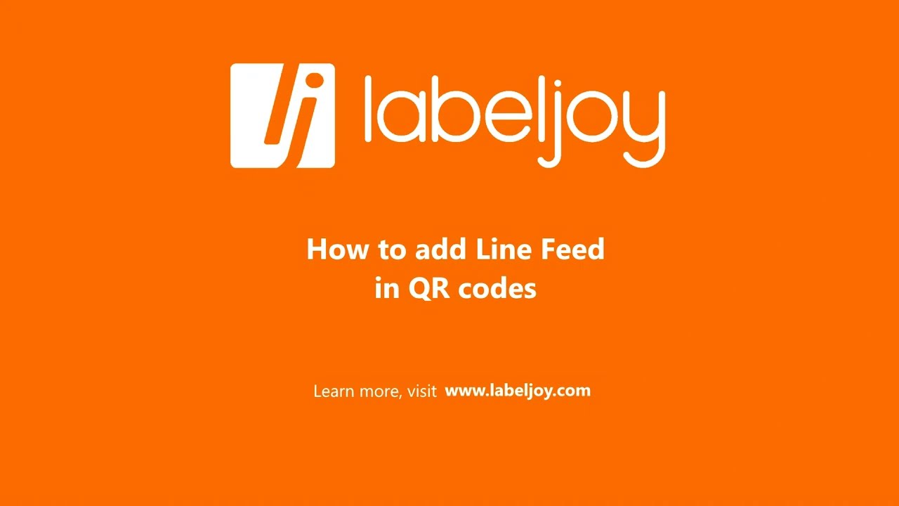 How To Add Line Feed In QR Codes YouTube How To Add Line Feed In QR Codes YouTube