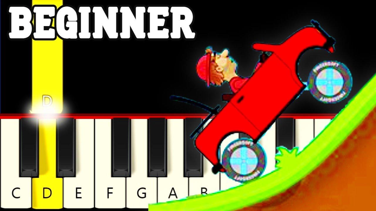Hill Climb Racing Theme - Easy and Slow Piano tutorial - Beginner - YouTube