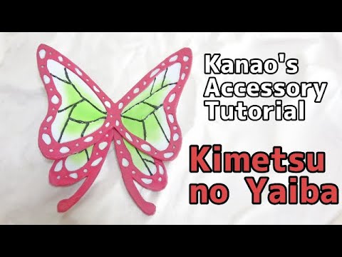 【Kimetsu No Yaiba】Kanao's hair accessory Tutotiral with Template 【Demon ...