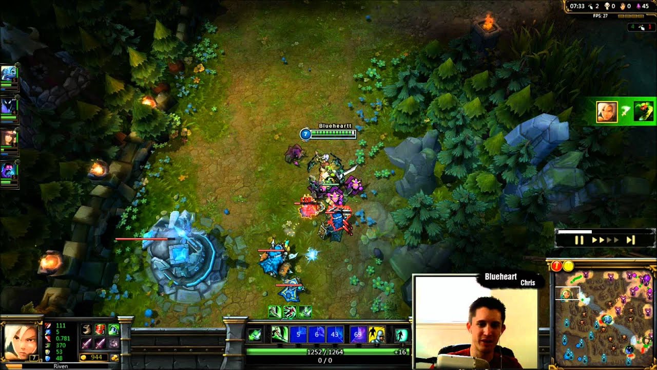 Blueheart LoL: Riven solo top (Guide, gameplay w/commentary) - YouTube