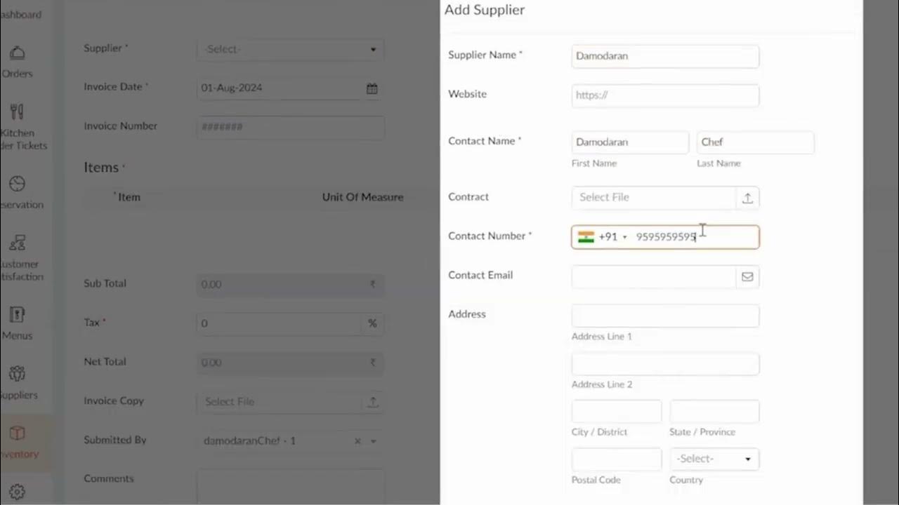 Restaurant management app using ZOHO APP builder - YouTube