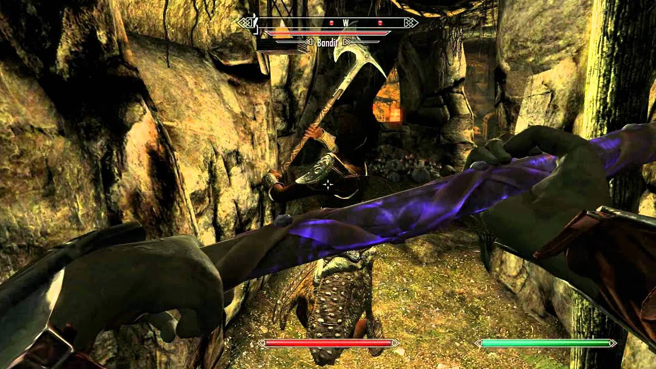 Skyrim Melee Combat - YouTube