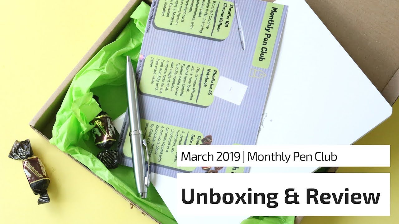 Monthly Pen Club Review March 2019: Stationery Subscription Box - YouTube