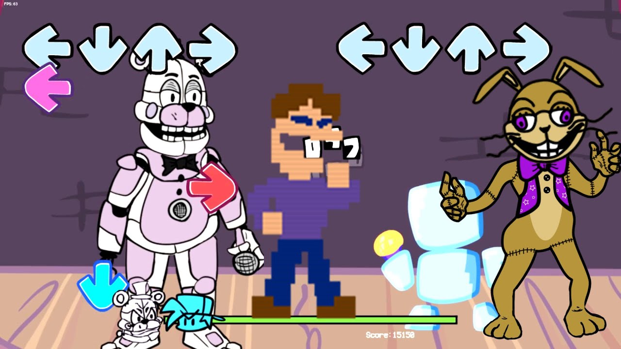 VS. Funtime Freddy etc! FNAF Friday Night Funkin Mods - YouTube
