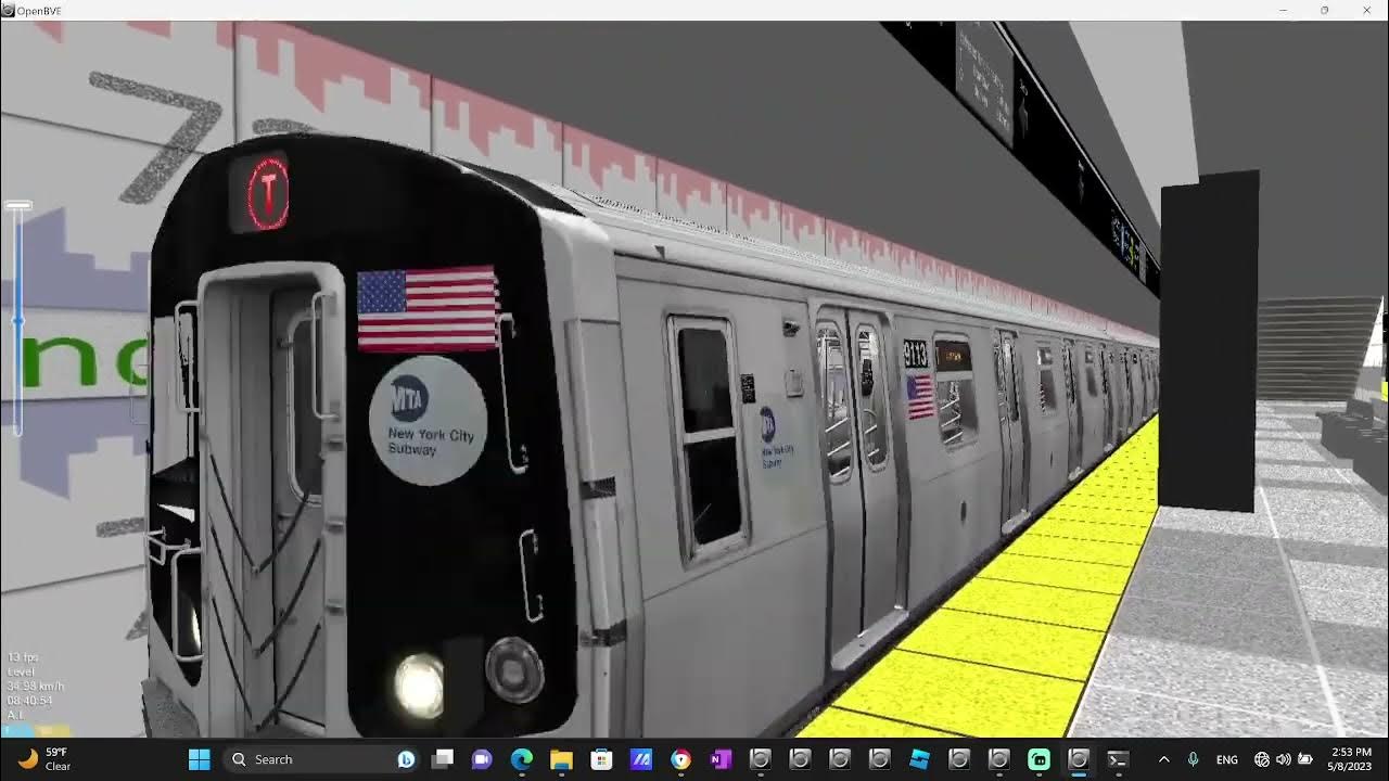 Openbve Gameplay Simulator Second Avenue Subway 2022 3d R160B Alstom T train to Hanover Square ...