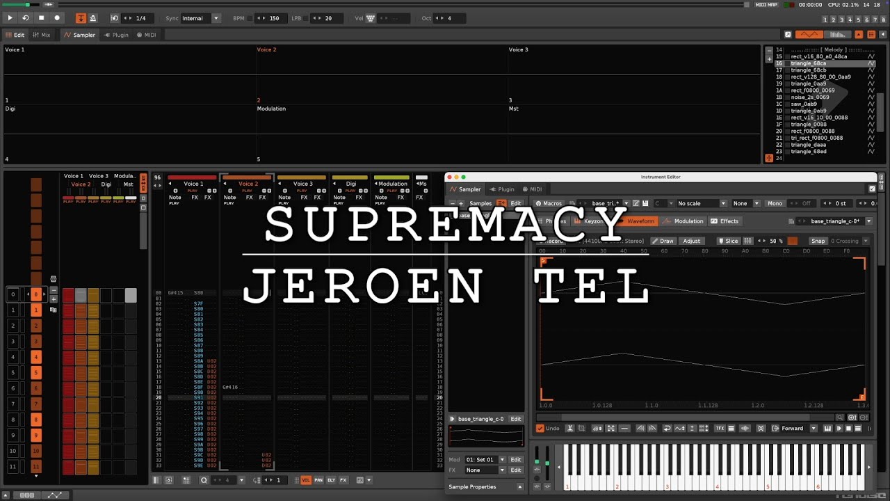 Jeroen Tel: Supremacy [C64 cover in Renoise] 🎹 - YouTube