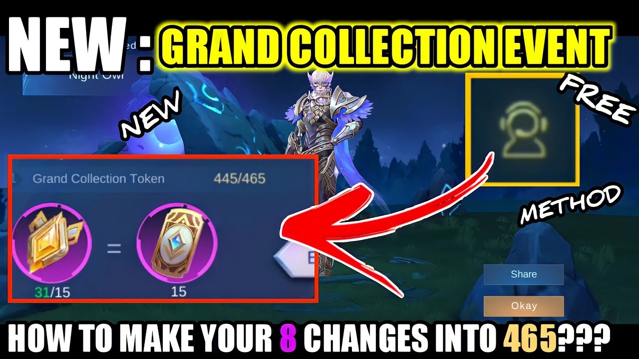 GRAND COLLECTION HOW TO EXCHANGE MORE THAN 8 TOKENS? MOBILE LEGENDS ...