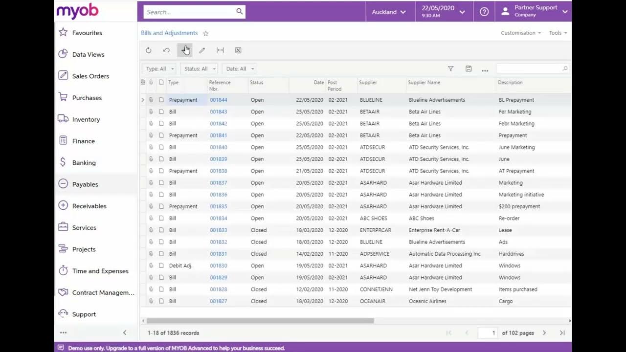 MYOB Acumatica Training - Finance - Accounts Payable - Prepayments - YouTube