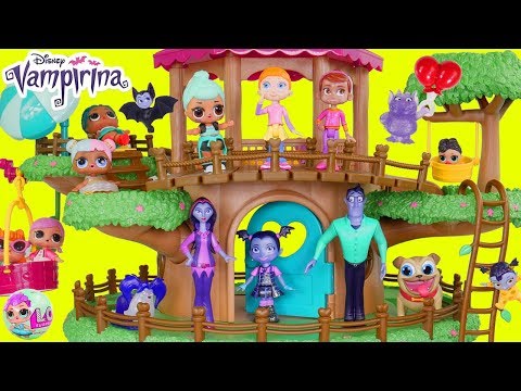 LOL Surprise Dolls Lil Sisters and Vampirina at Tree House