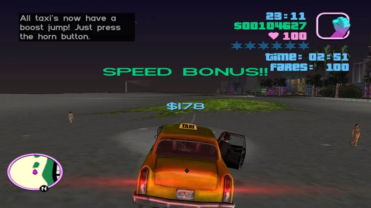 GTA Vice City - Side Missions - Taxi 1080p 60fps - YouTube