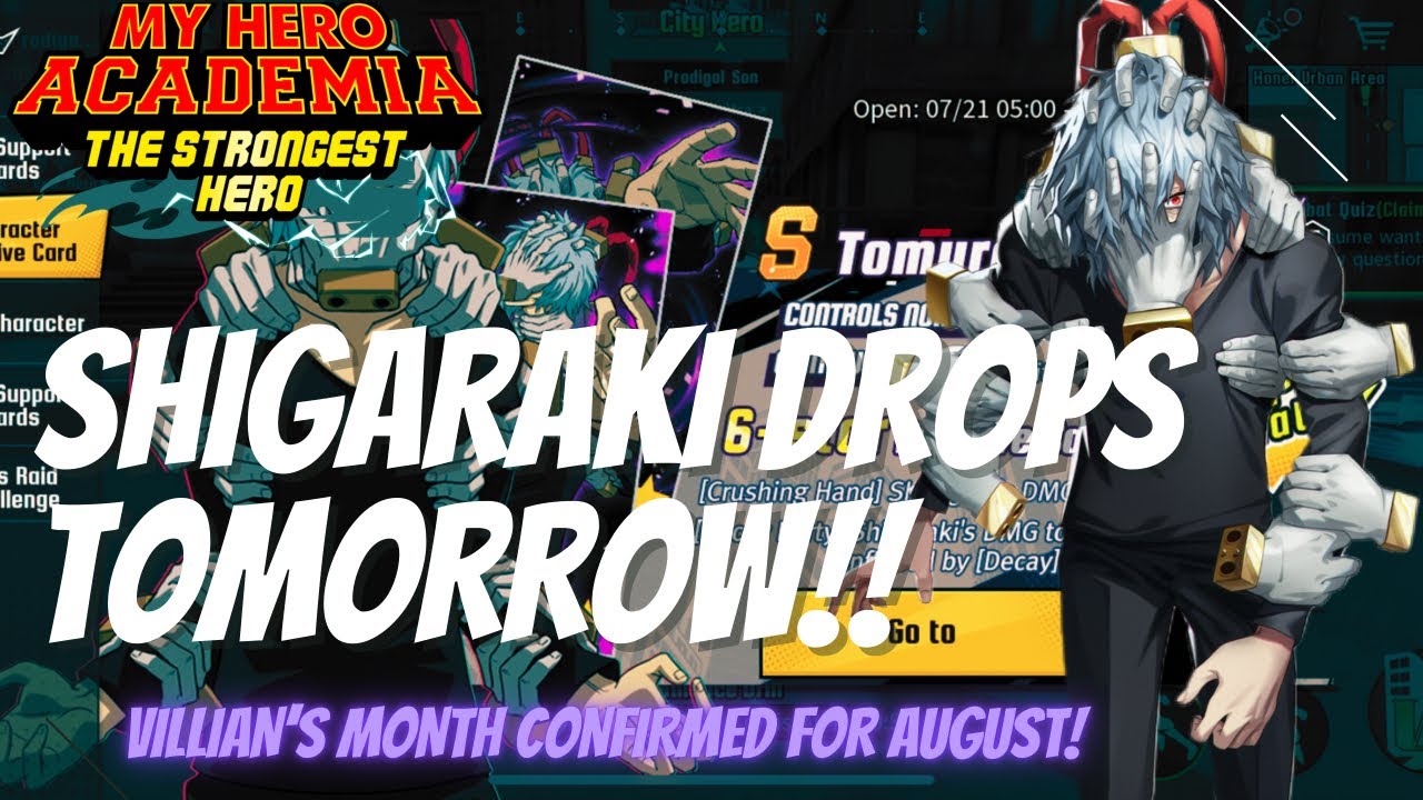 It’s Official Shigaraki Drops TOMORROW!! | MHA: The Strongest Hero ...