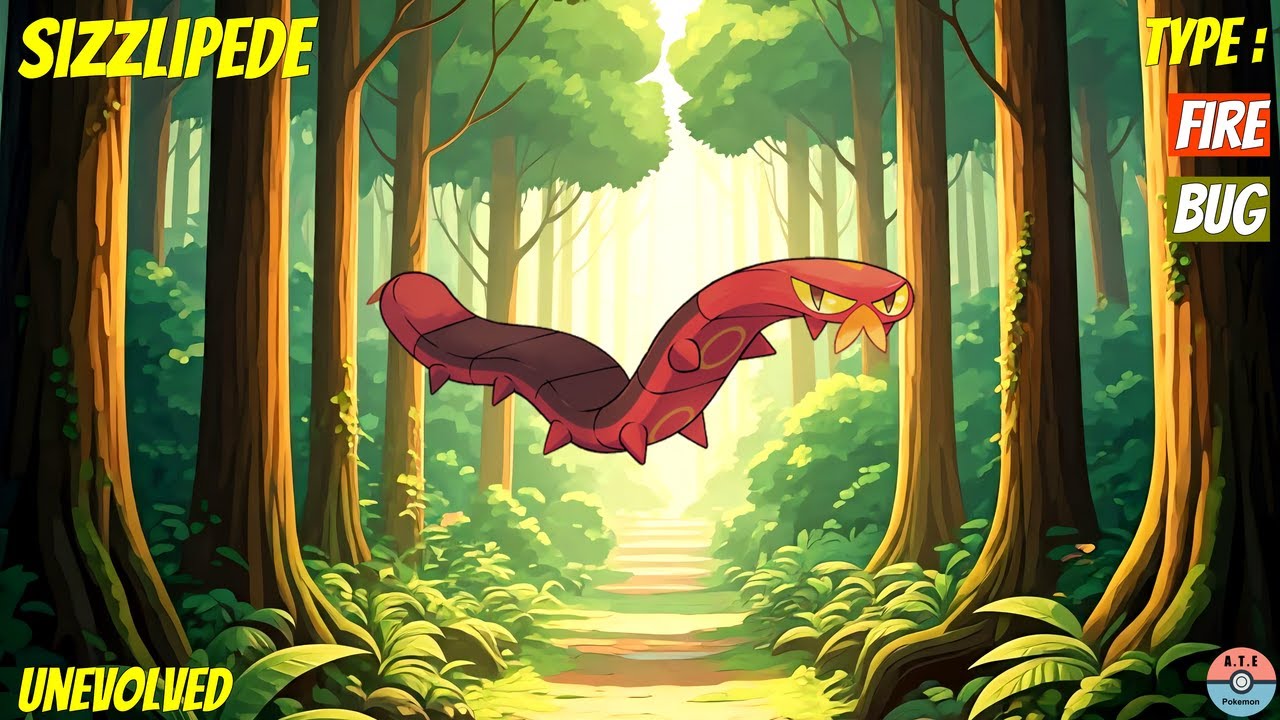 All Evolutions of Sizzlipede - YouTube