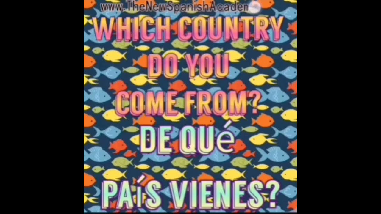 Which country do you come from? - YouTube