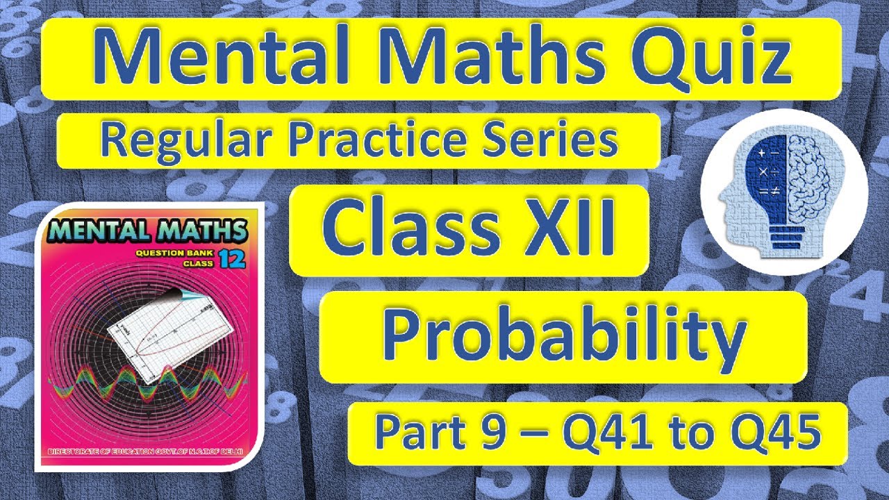Class 12 Mathematics - Mental Maths Quiz - Probability - 9 #maths - YouTube