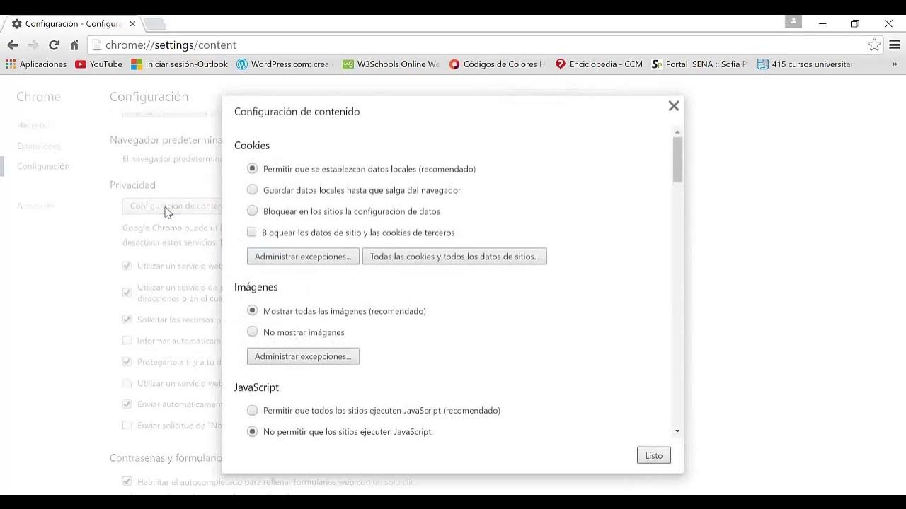 Como activar JavaScript en navegador Chrome - YouTube