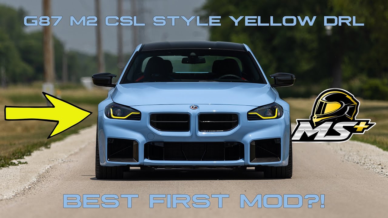 First Step to G87 M2 CSL?? | Motorsport+ Yellow DRL Modules - YouTube