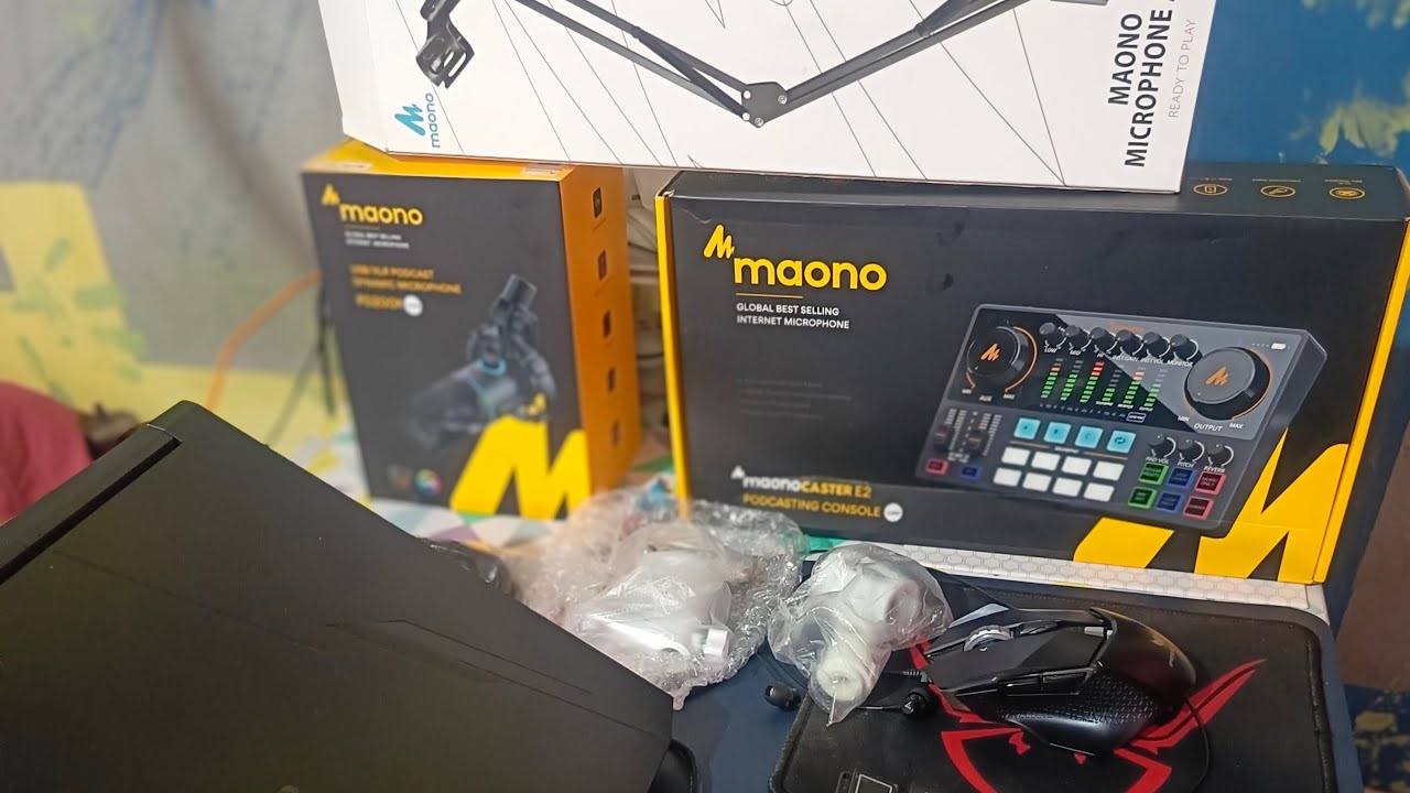 UNBOXING MAONO CASTER E2 X MAONO PD200X FOF LIVE STREAMING GAME #GAMING ...