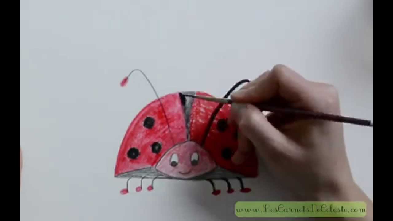 Comment dessiner une coccinelle - YouTube