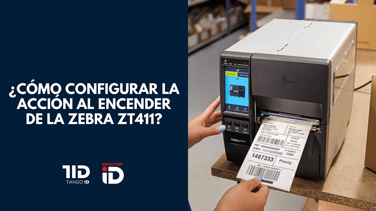 ¿Cómo configurar la acción al encender de la Zebra ZT411? - YouTube