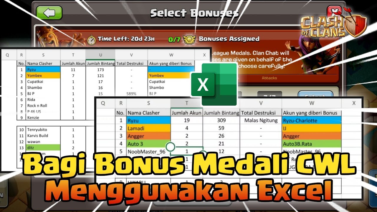 Cara Membagikan Bonus CWL Supaya Adil - CWL 2023 | COC Indonesia - YouTube