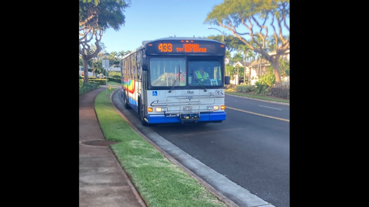 Thebus Honolulu Route 433 Waipahu Transit Center Bus' 862 Gillig ...