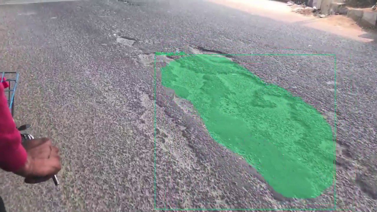 Pothole Detection Via Mask RCNN Frame Rate 22 HD quality - YouTube