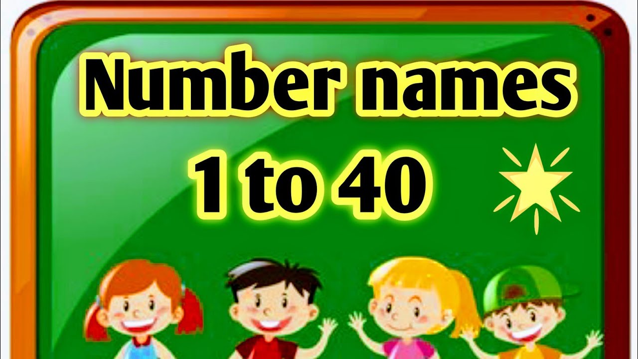 Number names with spelling/ Number names 1 to 40/ Number names / - YouTube